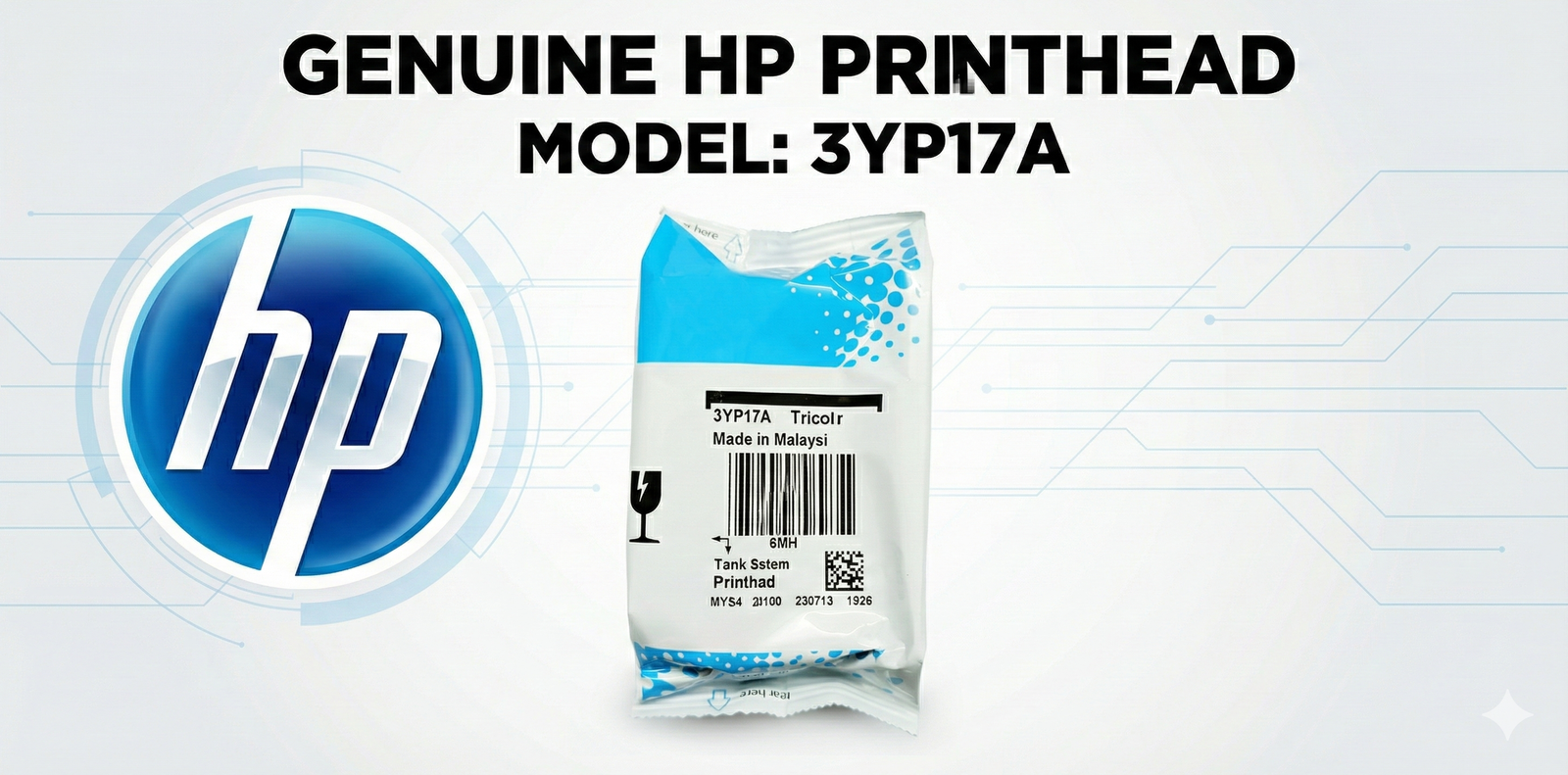 HP 3YP17A / 3YP17AE Tri-Color Printhead Replacement for HP Smart Tank ...