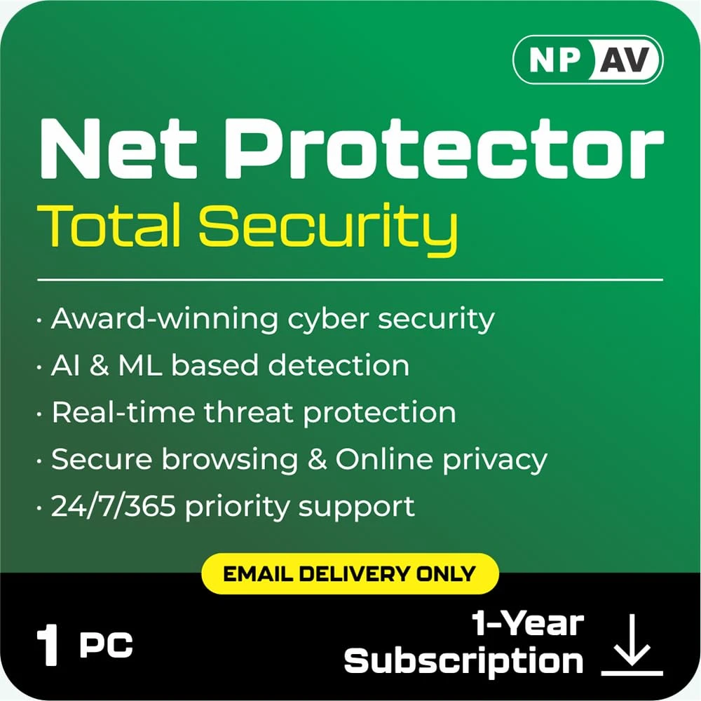 Net Protector Total Security Antivirus 2026 for PC – 1 PC, 1 Year ...